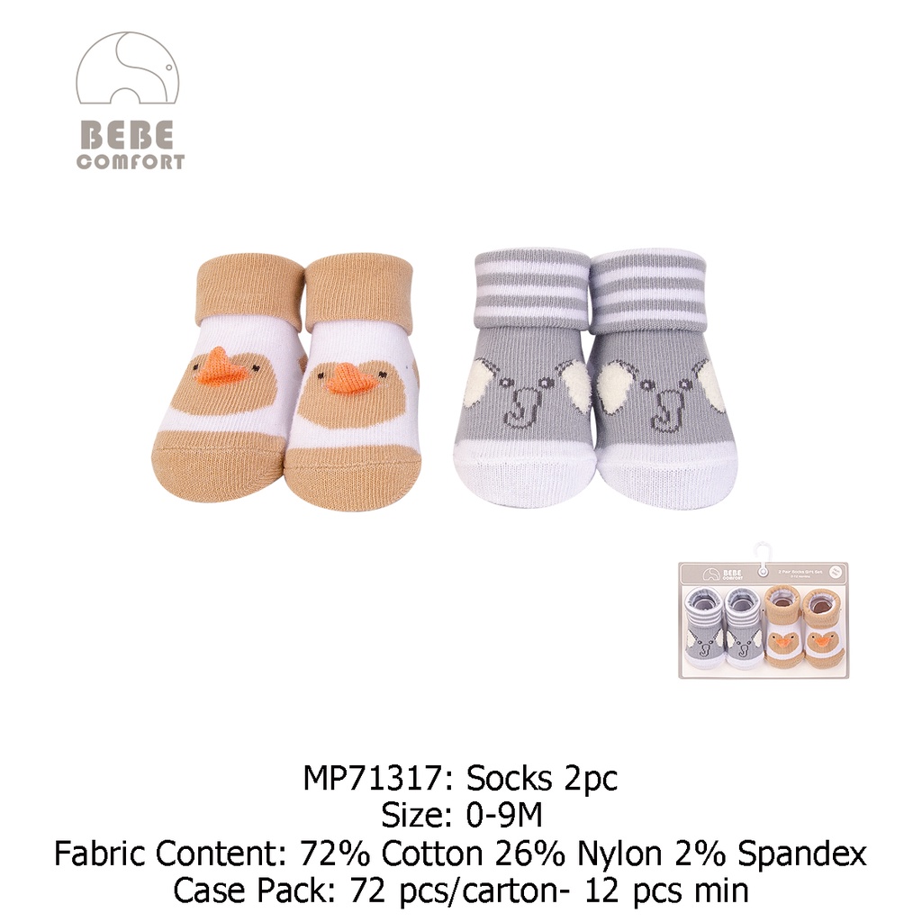 Bebe Comfort Baby Socks (2's/Pack) MP71317 | Shopee Philippines