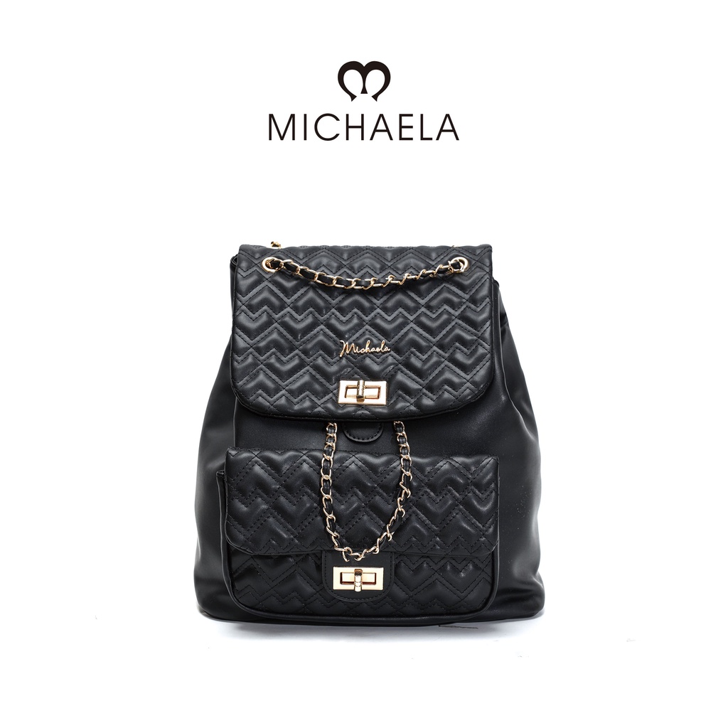 MICHAELA Anti-Theft Quilted Backpack for School Travel Work Collegiate ...