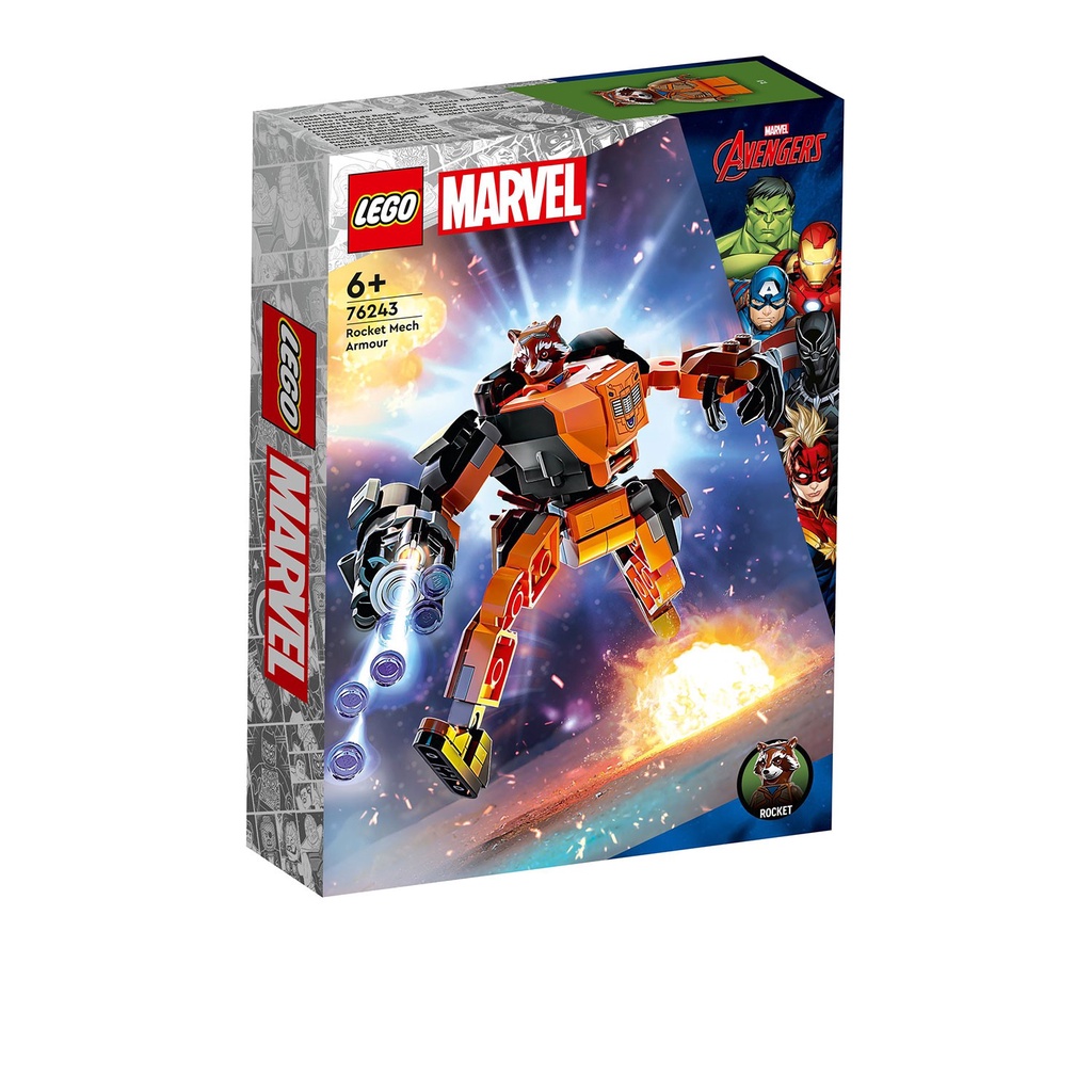 LEGO 76243 Marvel Rocket Mech Armour Building Toy Set (98 Pieces ...