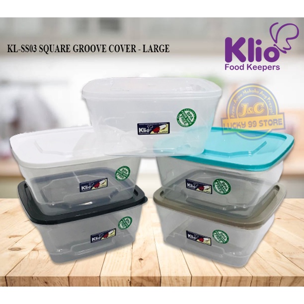 Klio KL-SS03 Square Stack 2.1L Food Keeper Large Container Storage Bin ...