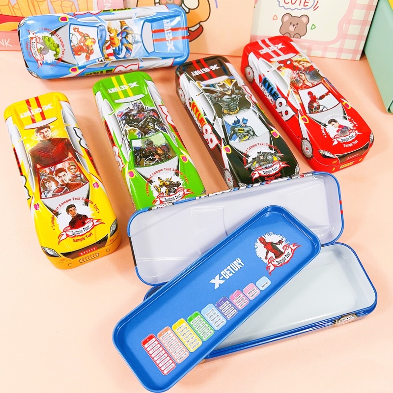 Character Tin Box with Two Layers of Pencils for School Supplies ...