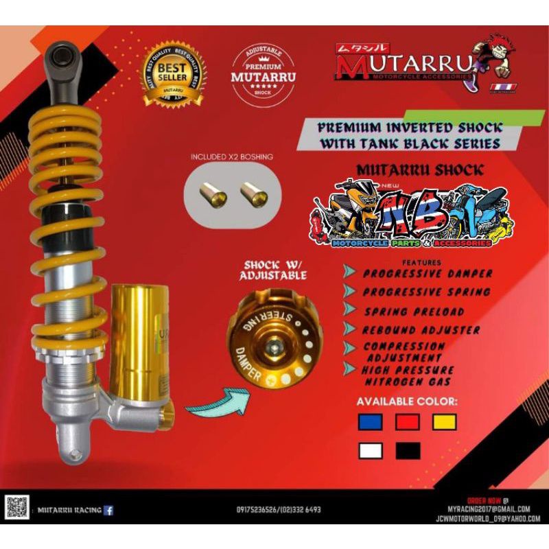 MUTARRU PREMIUM VERSION 2 INVERTED SHOCK (ADJUSTABLE PLAY AND REBOUND ...