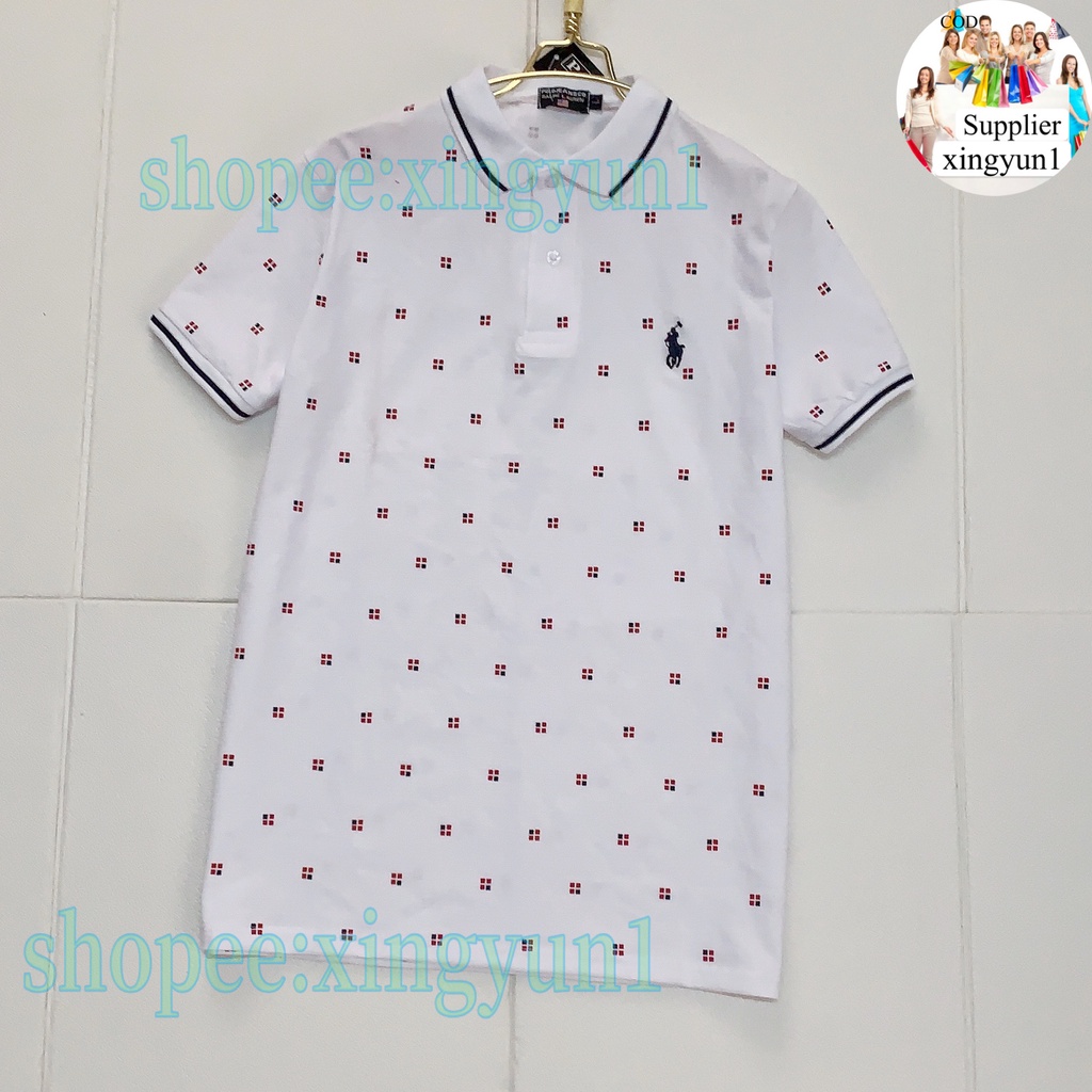 fashion Domino family couple polo shirt cotton white color 15colors ...