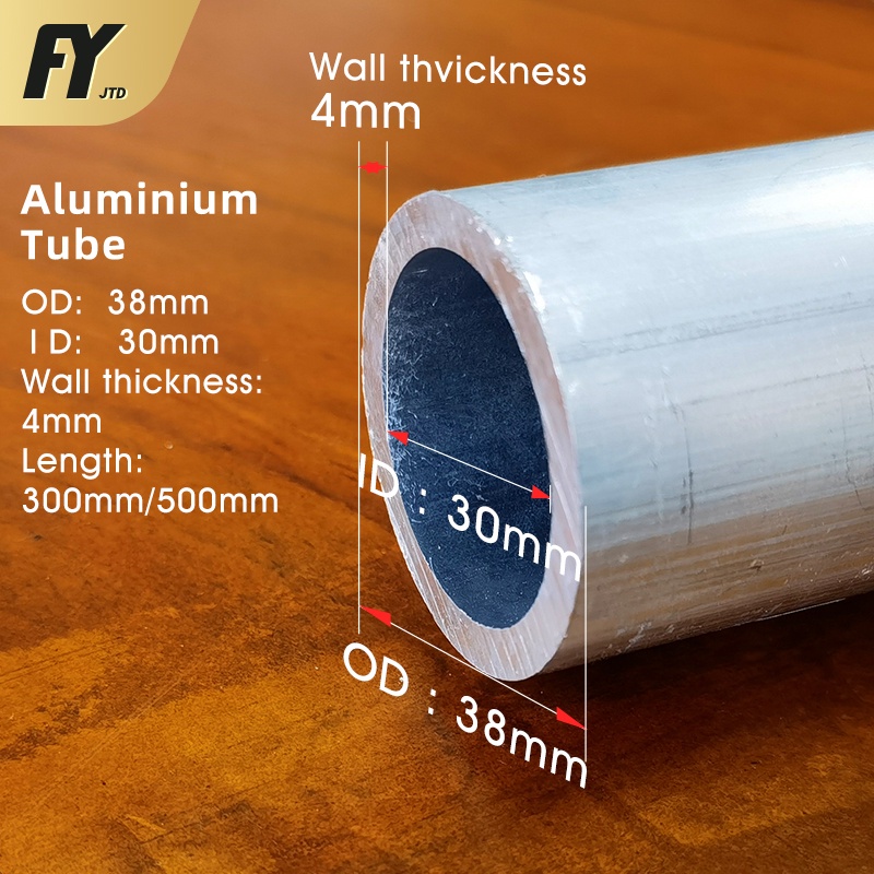 FUYI Aluminum tube OD 38mm ID 30mm alloy tube 38mm outer diameter 30mm ...