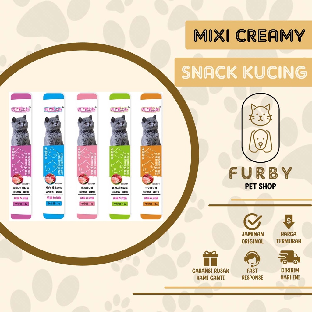 Mixi Cat Snack Creamy Treats Cat Strip 16gr | Shopee Philippines