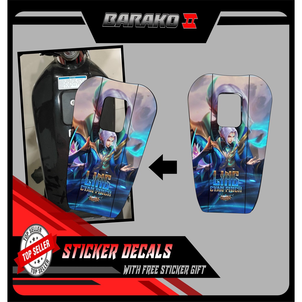 Barako 2 175 kawasaki Top Tank(MOBILE LEGENDS EDITION) sticker decals ...