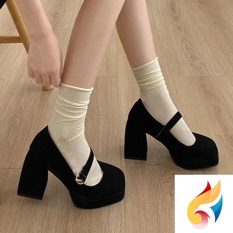 2022 New Style Autumn Winter Suede Shallow Mouth Square Toe Heightening ...