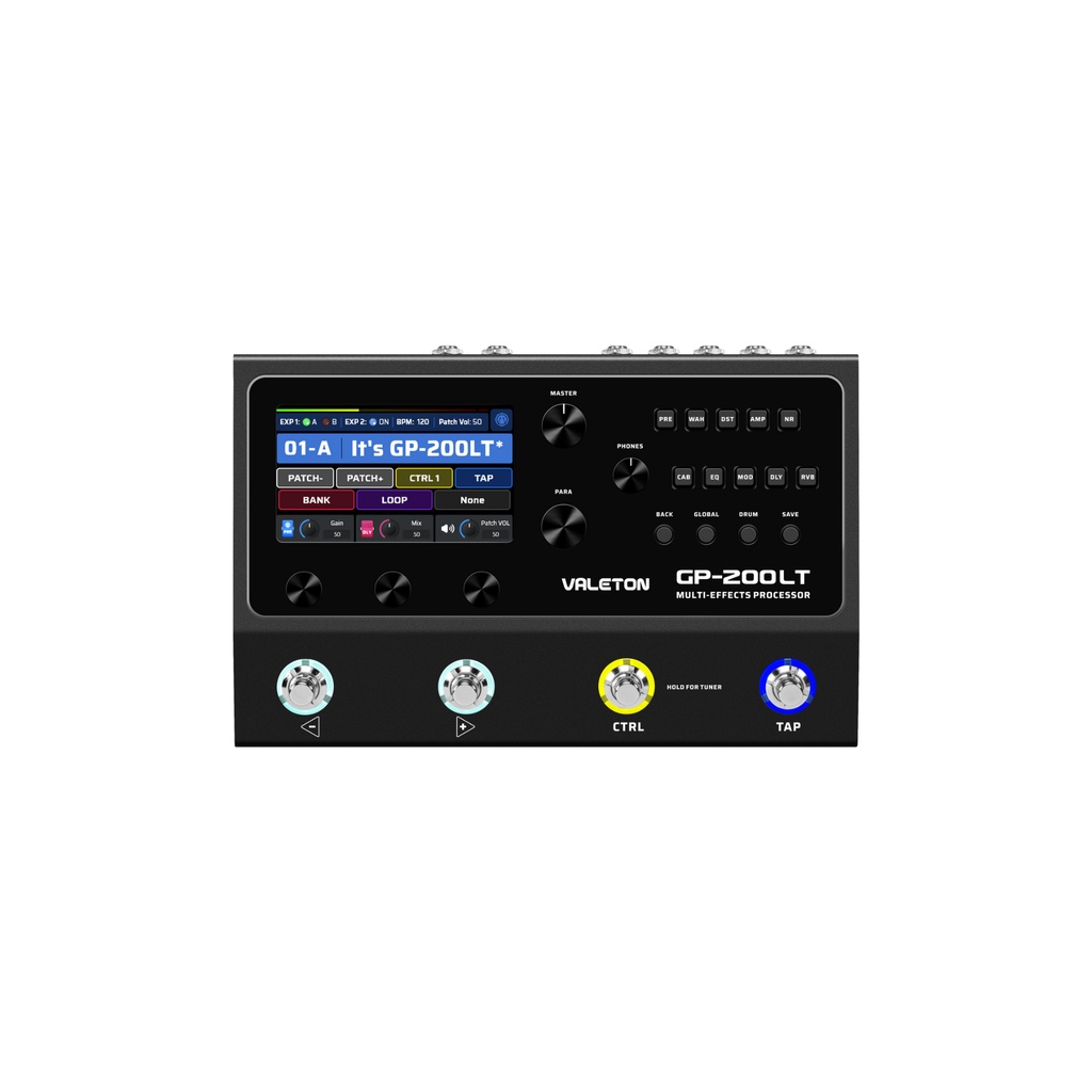 Valeton GP-200LT Multi Effects Processor Pedal Looper IR OTG USB Lite ...