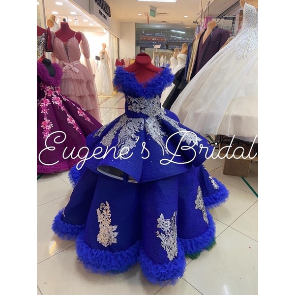 Gown For Birthday/ Sagala /Ball Gown For 7th Birthday Long Back With ...