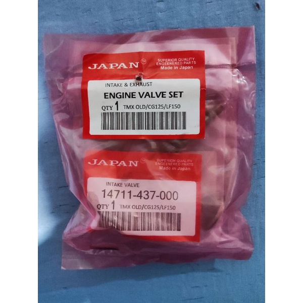Engine Valve set TMX old/CG150/LF150(Intake & Exhaust) | Shopee Philippines
