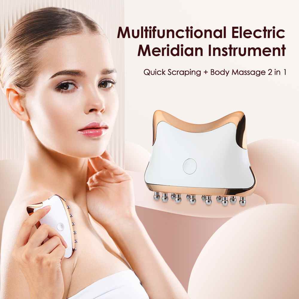 EMS Microcurrent Guasha LED Light Face Neck Body Lifting Anti-Wrinkle ...