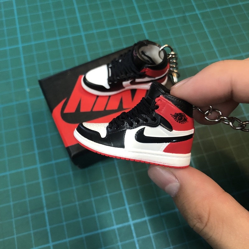 Jordan 1 High Black Toe (Mini Keychains) | Shopee Philippines