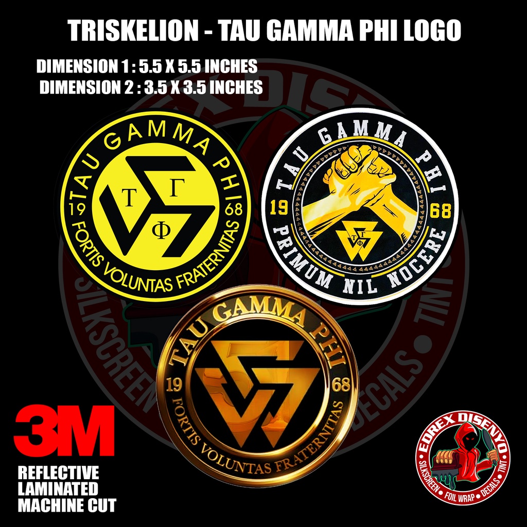 Triskelion Tau Gamma Phi Logo Reflective Shopee Philippines