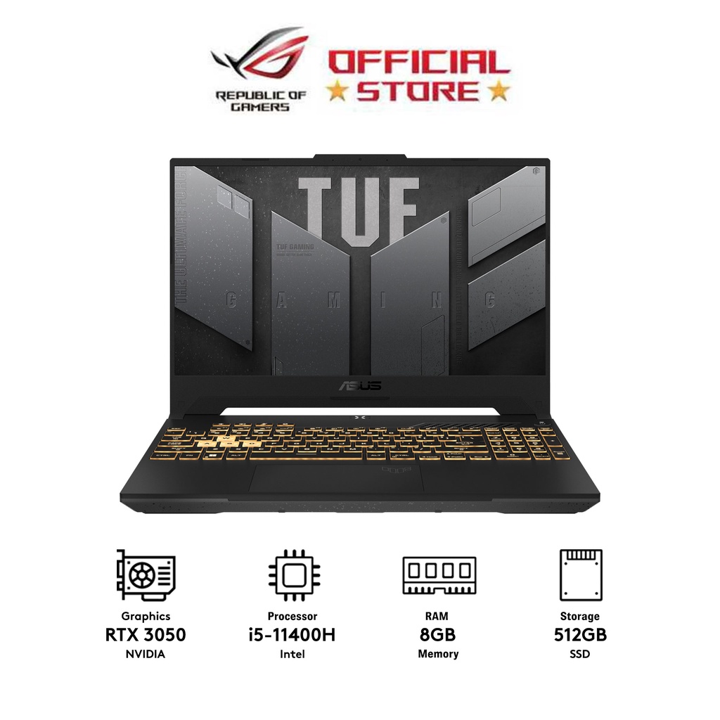 Asus TUF Gaming F15 FX506HC-HN083W 15.6" i5-11400H 512GB+8GB SSD ...