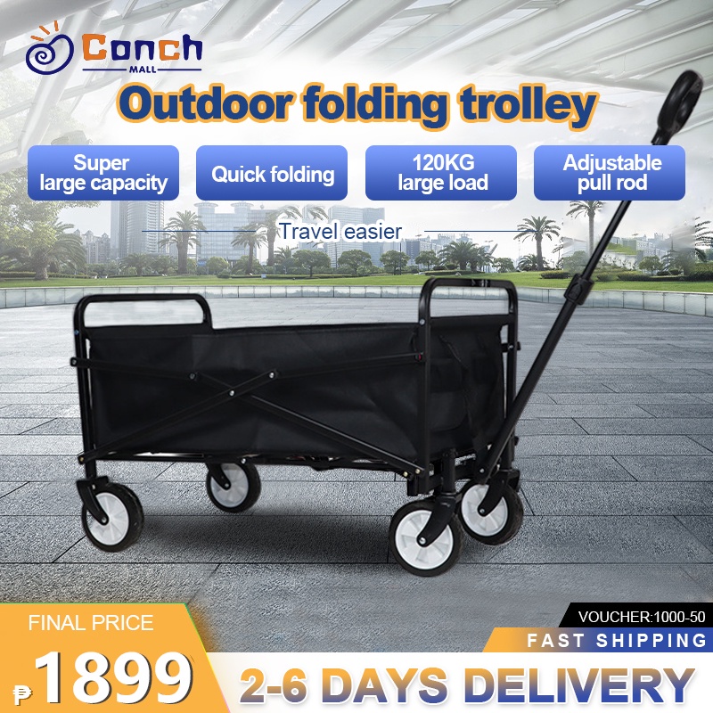 Utility Carts Handtruck Foldable Trolley Outdoor Trolley Multipurpose ...