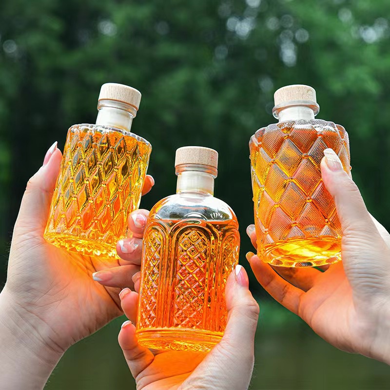 COD Creative sealed glass wine bottle Sub-packing empty wine bottles ...
