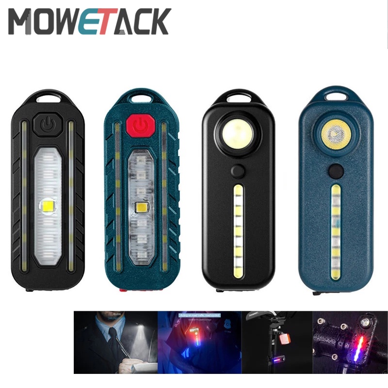 LED Red Blue Shoulder Police Light with Clip USB Type-C Rechargeable ...