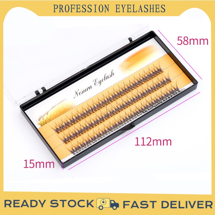 Fishtail Individual False Eyelashes Eyelash Extension Set Natural Style ...