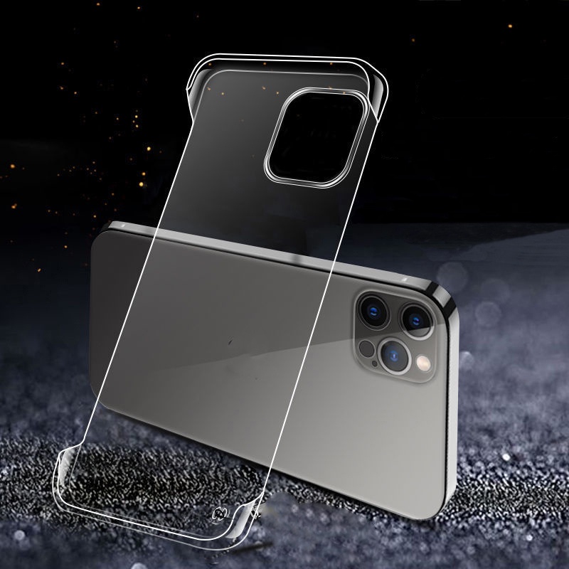 Frameless Transparent Black PC Hard Phone Case for Samsung S24 S10 S20 S21 S20FE Galaxy Note 10 ...