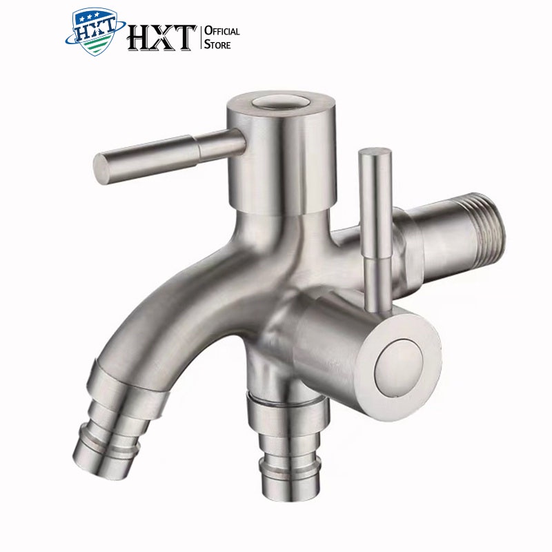 Faucet Two Way valve Bathroom Kitchen Wall Mounted Faucet 1 in 2 out ...