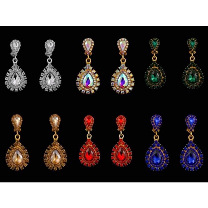 KOREAN DESIGN Clip On Metal Earings (dangling)(colored) | Shopee ...