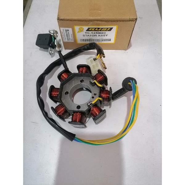 ORIGINAL RUSI STATOR ASSY. DC TYPE TC 125/150 | Shopee Philippines