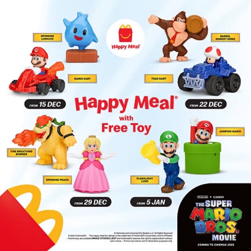 MARIO BROTHERS MOVIE Happy Meal Toys | Shopee Philippines