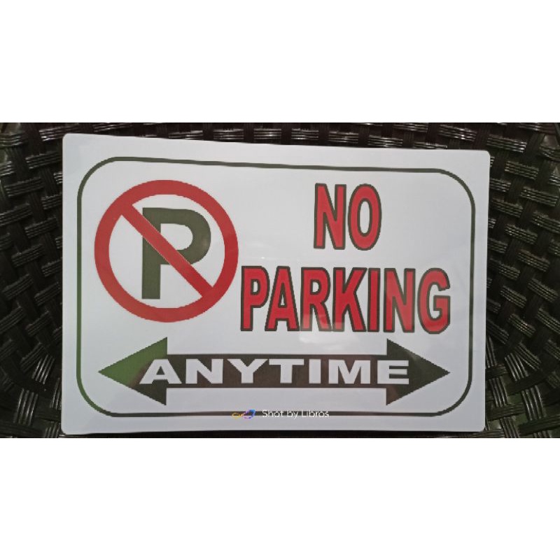 No Parking Anytime Signage A4 Size PVC (Hard Plastic) | Shopee Philippines