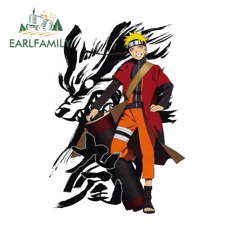 EARLFAMILY 13cm x 9.2cm Naruto Car Sticker Waterproof Fridge Windshield ...