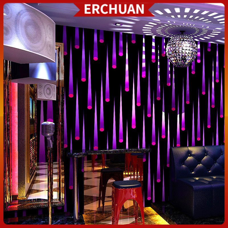 KTV Wallpaper Karaoke Flash Wall Cloth 3D Reflective Special Bar Theme ...
