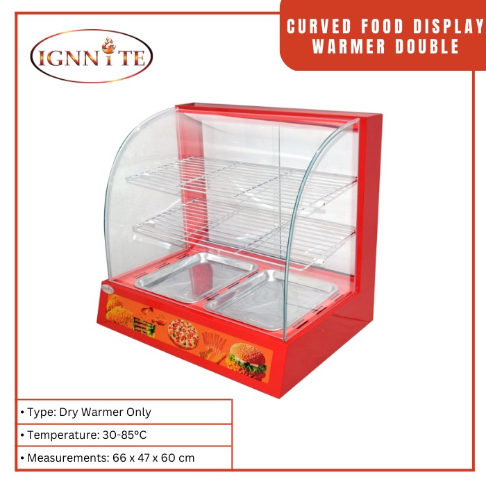 DH-2P Curved Food Display Warmer Red Double | Shopee Philippines