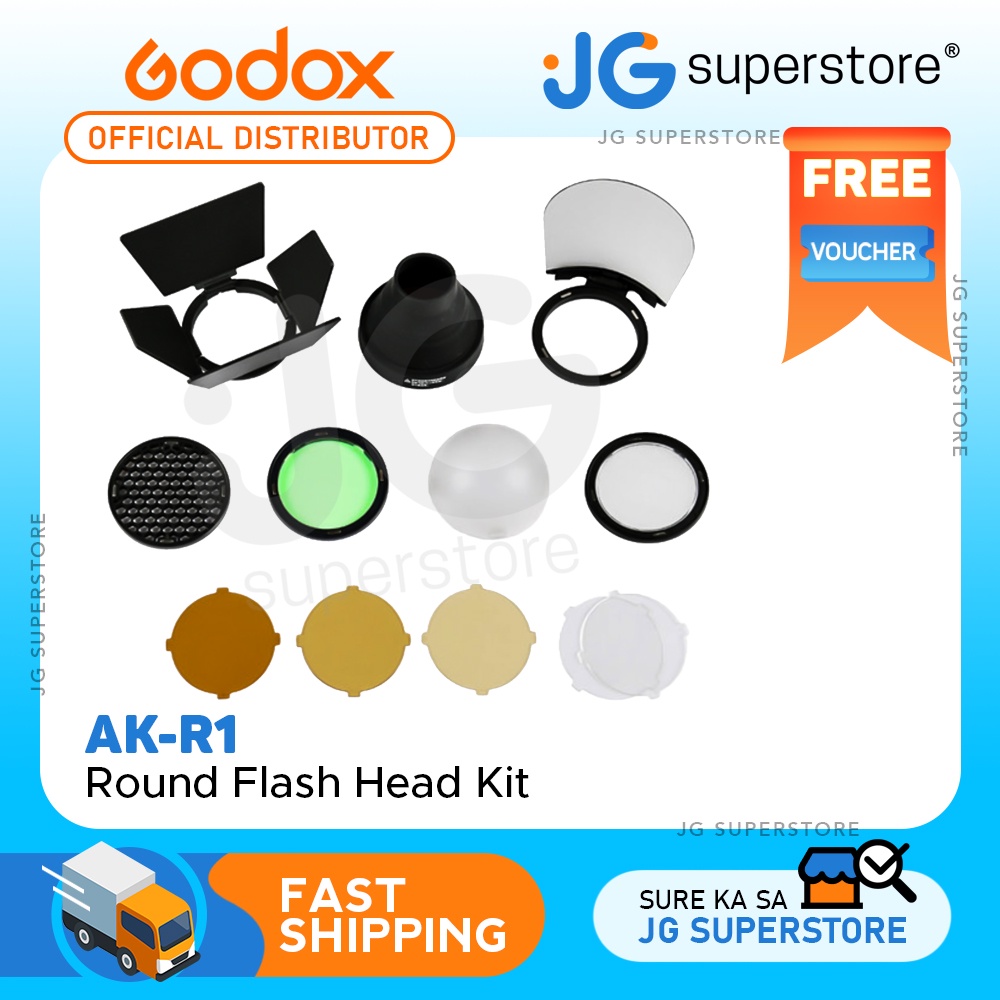 Godox AK-R1 Round Head Accessories Kit Flash Head Adapter for Godox ...