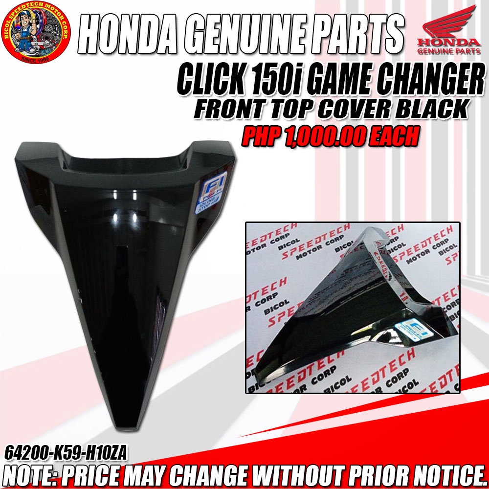 CLICK 150 i GAME CHANGER FRONT TOP COVER BLACK (HPI) (GENUINE: 64200 ...
