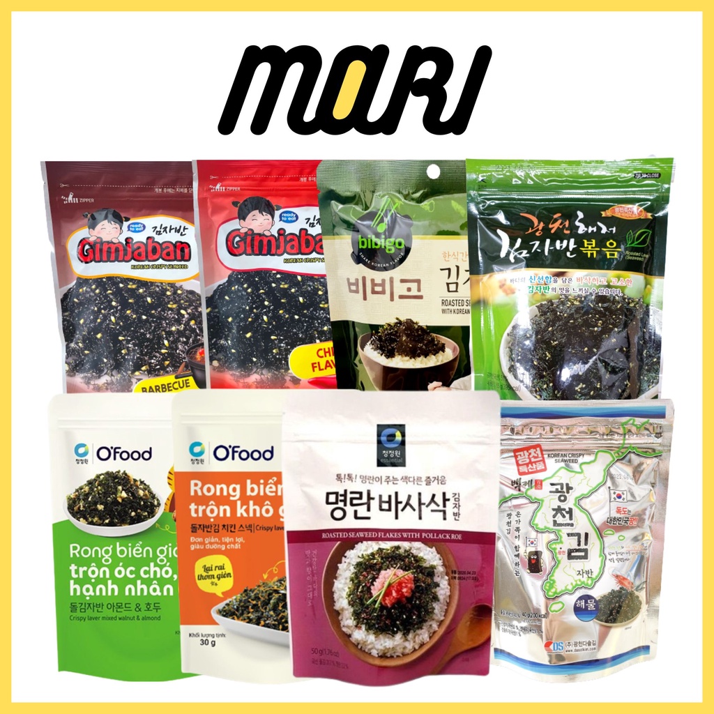 Seaweed mixed with Korean rice, shredded seaweed with many flavors ...