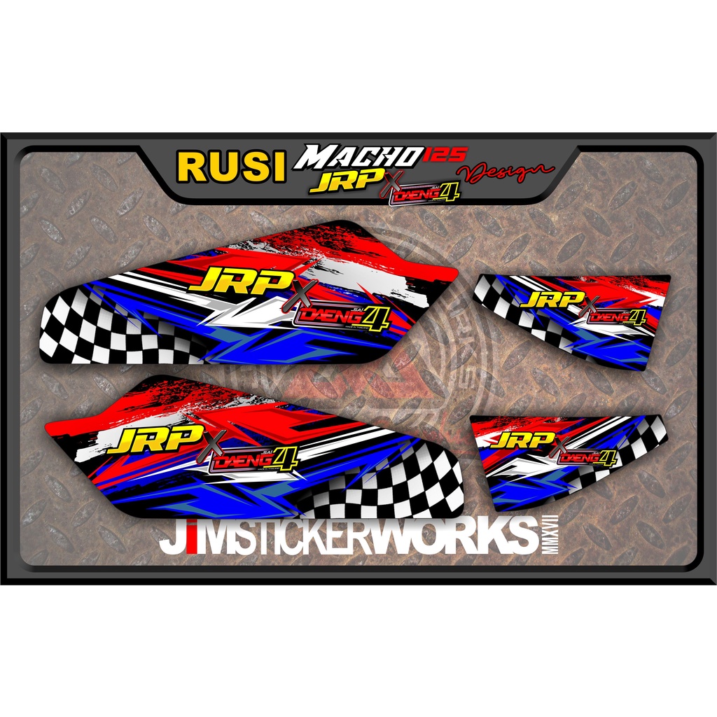 RUSI MACHO 125 JRP X DAENG DECALS TANK AND SIDE COVER. (SOLD AS SET ...