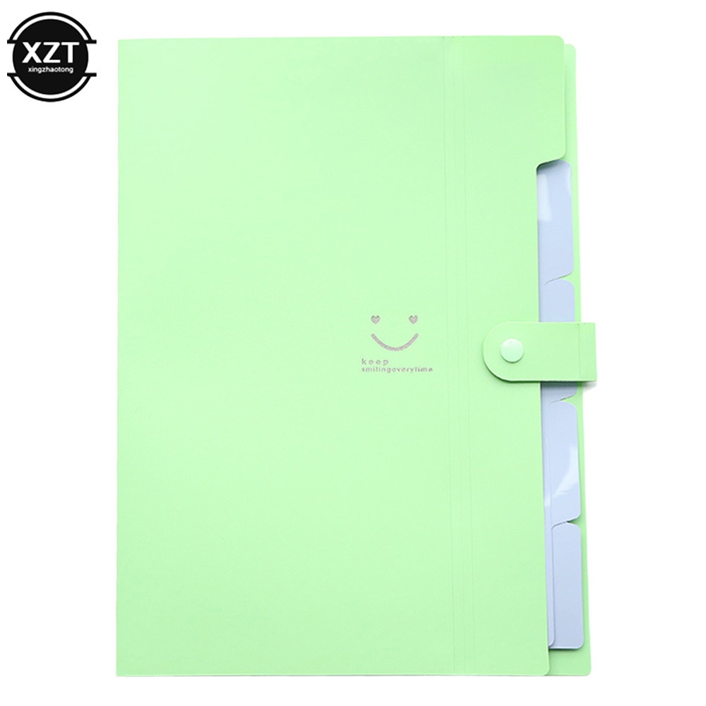 A4 Organ Folder 5 Bags Plastic Expansion File Manager Storage Envelope ...
