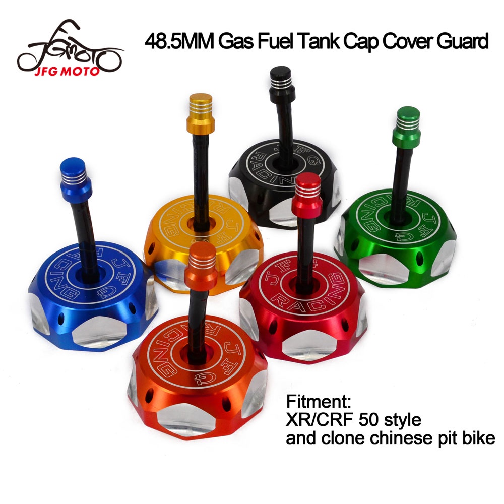 JFG MOTO CNC Gas Fuel Tank Cap Cover With Breather Valve Air Vent Hose Tube For XR CRF 50 XR50 ...