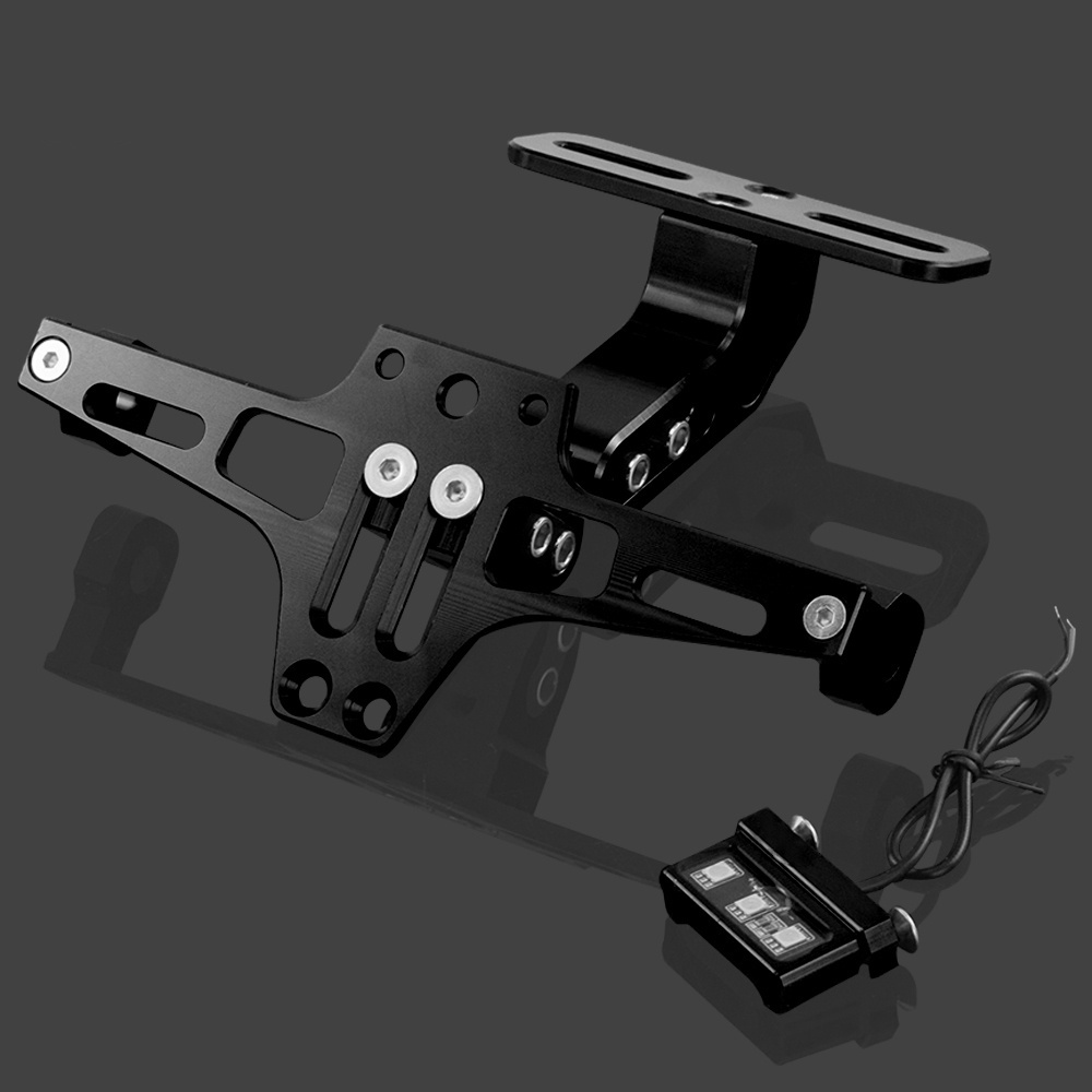 Universal Motorcycle Adjustable License Number Plate Holder Bracket ...