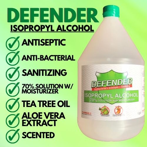 DEFENDER ISOPROPYL ALCOHOL (Tenderness Scent) 3.2L/1gaL DIRECT SUPPLIER ...