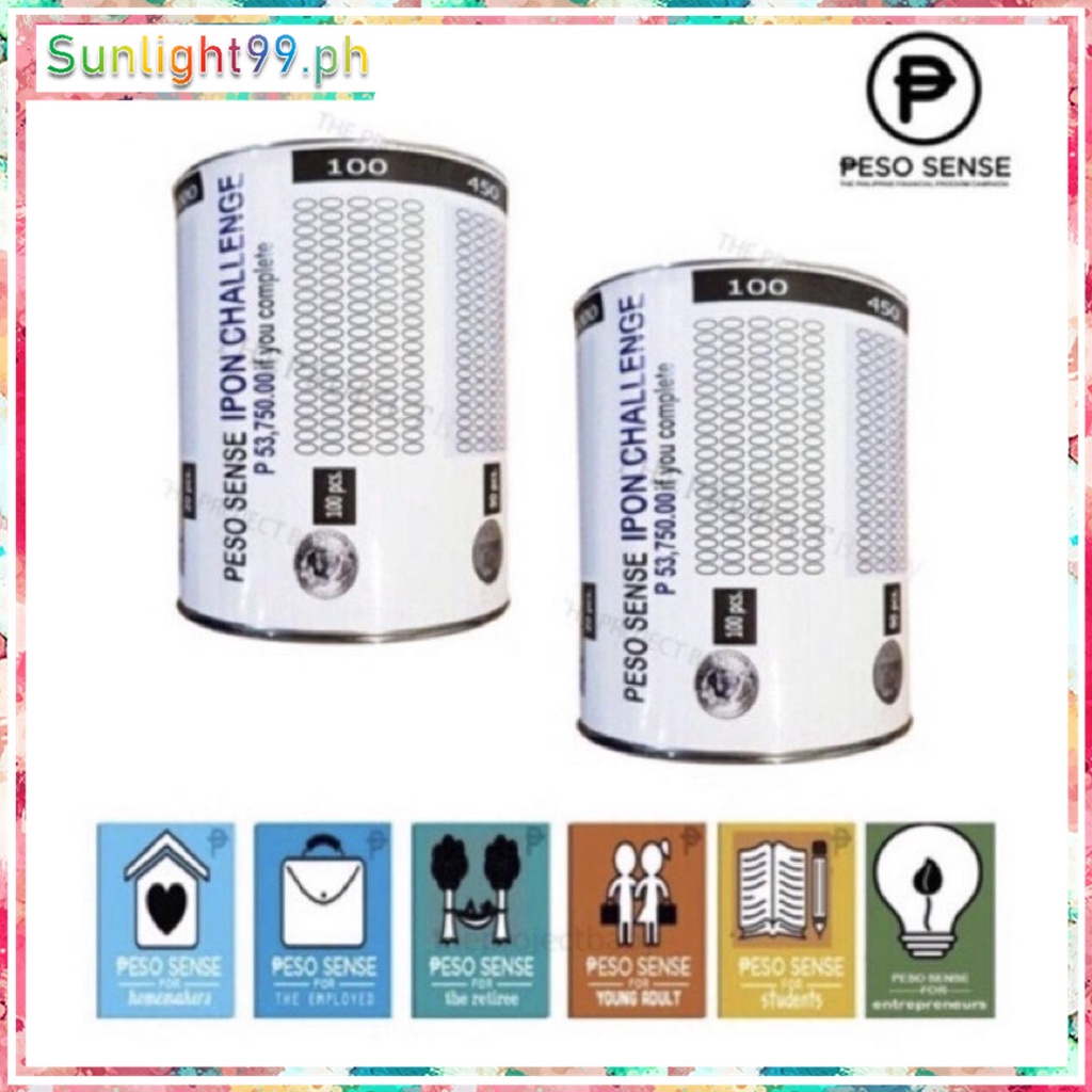 2025 Ipon Challenge coin bank peso sense fund box money bank savings gift storage container ...