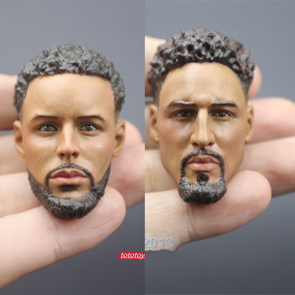 1/6 Basketball Player Curry Head Sculpture Klay Thompson Male Carving ...