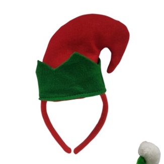 Elf Hat Costume Christmas with Bell Unisex Free Size elf Headband ...