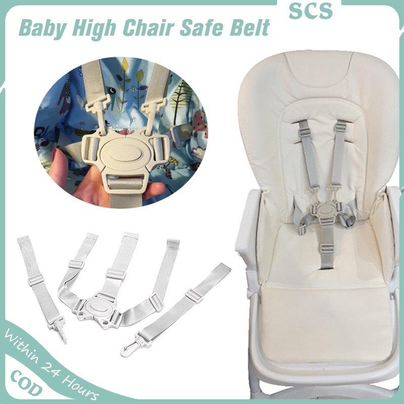 Adjustable Baby Seat Belt 5 Point Harness Straps Belt High Chair Straps ...