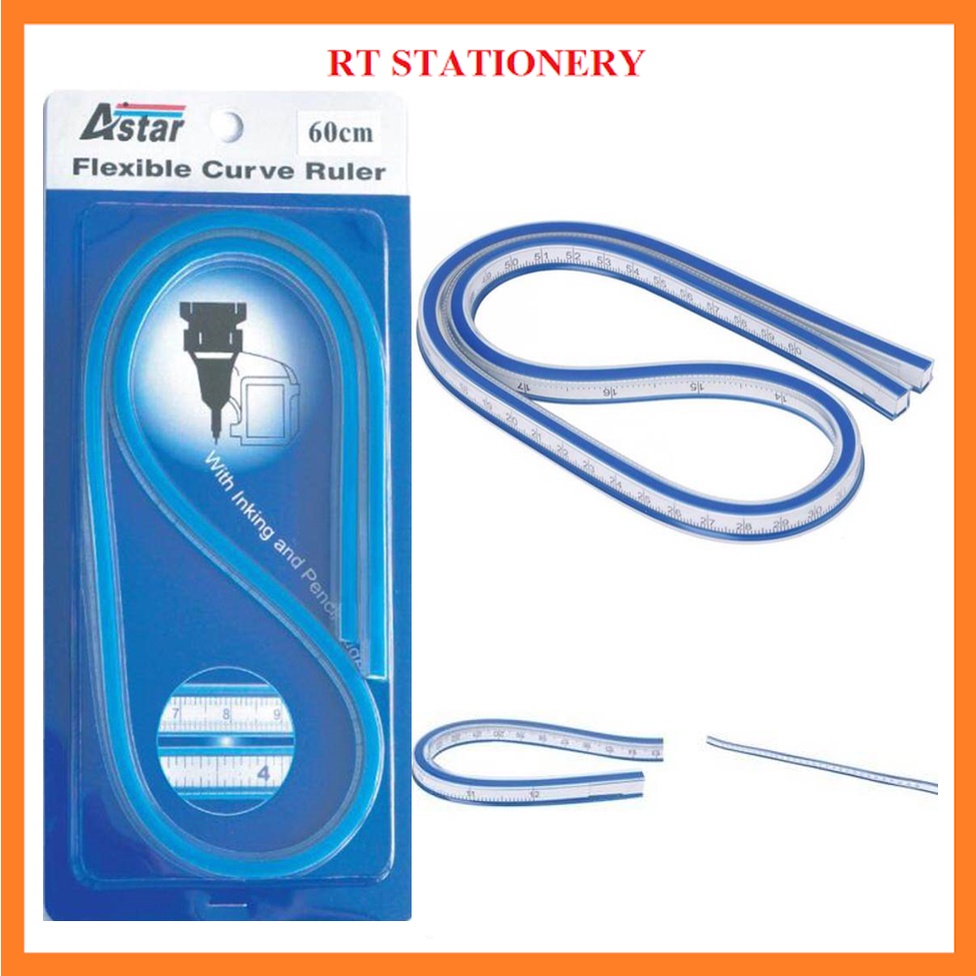 ASTAR FLEXIBLE CURVE RULER/ SNAKE RULER/ BENDABLE PEMBARIS LEMBUT ...