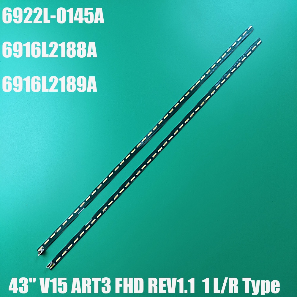 2pcs LED backlight strips for LG 43" V15 ART3 FHD REV1.1 LR Type ...