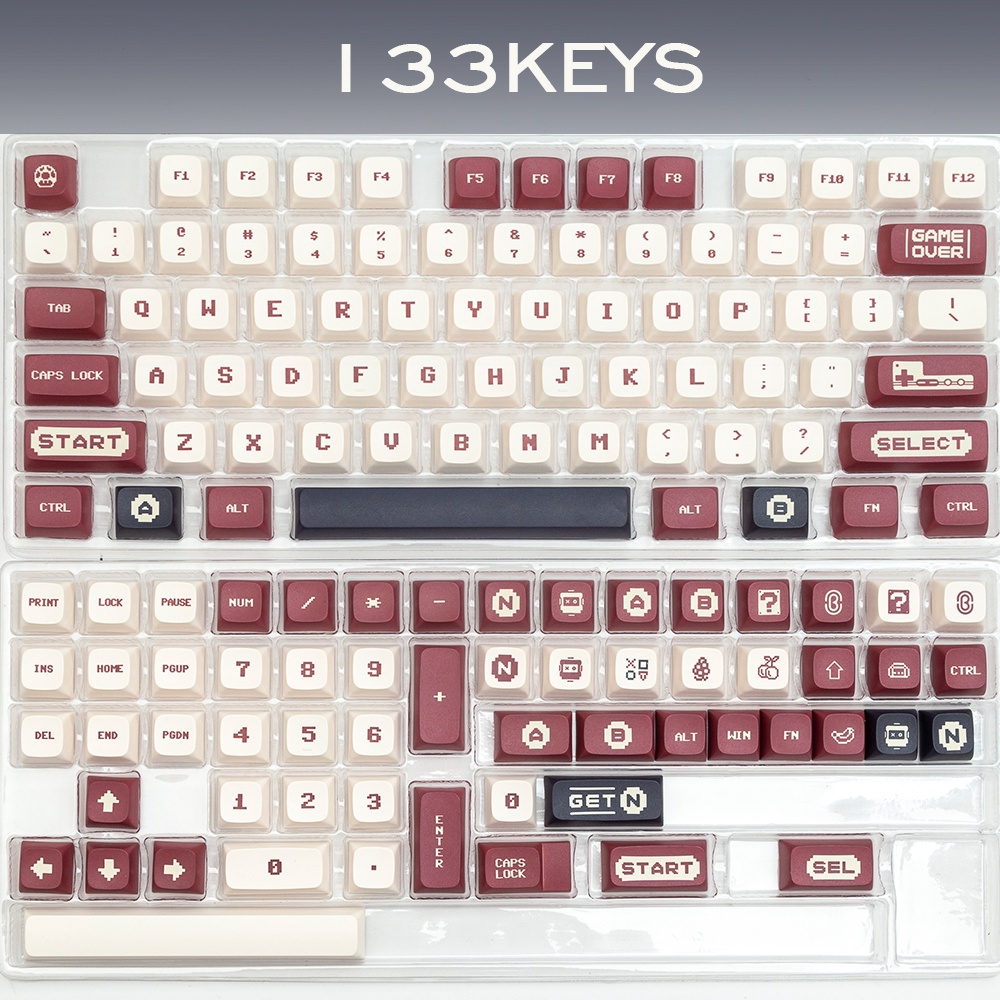 XDA Profile Red and White Keycap Set 140Keys PBT Compatible Gateron ...