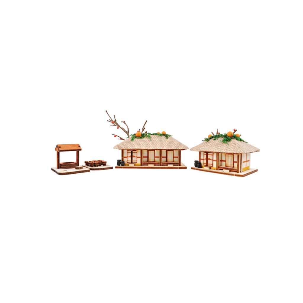 Youngmodeler Hobby Wooden Model Kits 1/87 Scale Korea Thatched roof ...
