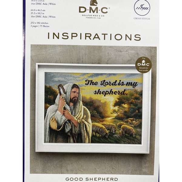 DMC GOOD SHEPERD CROSS STITCH PATTERN ORIGINAL COPY (MATERIALS NOT ...