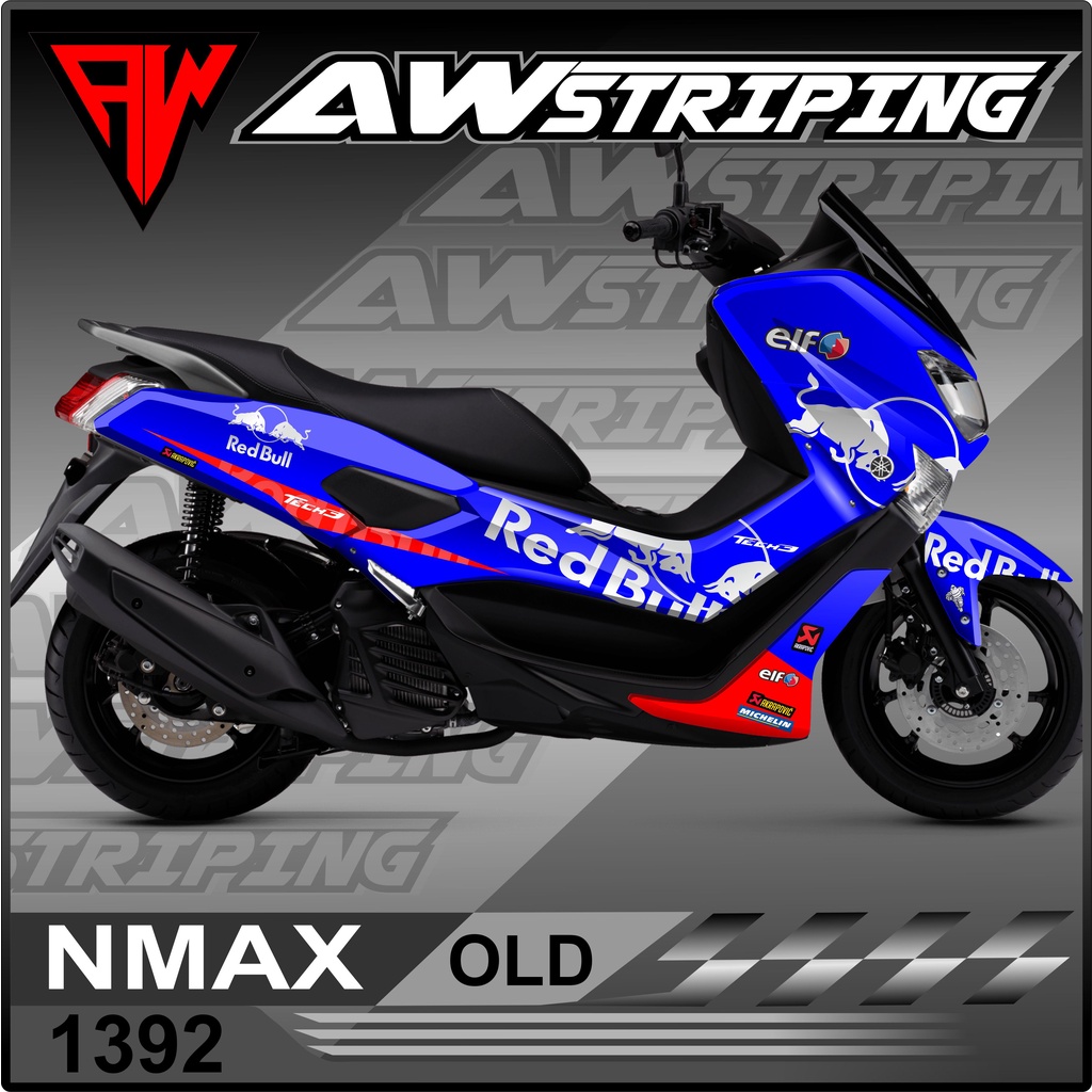 Decal Sticker Yamaha Nmax 155 Old Fullbody 2015-2019 Red Bull Design AW ...