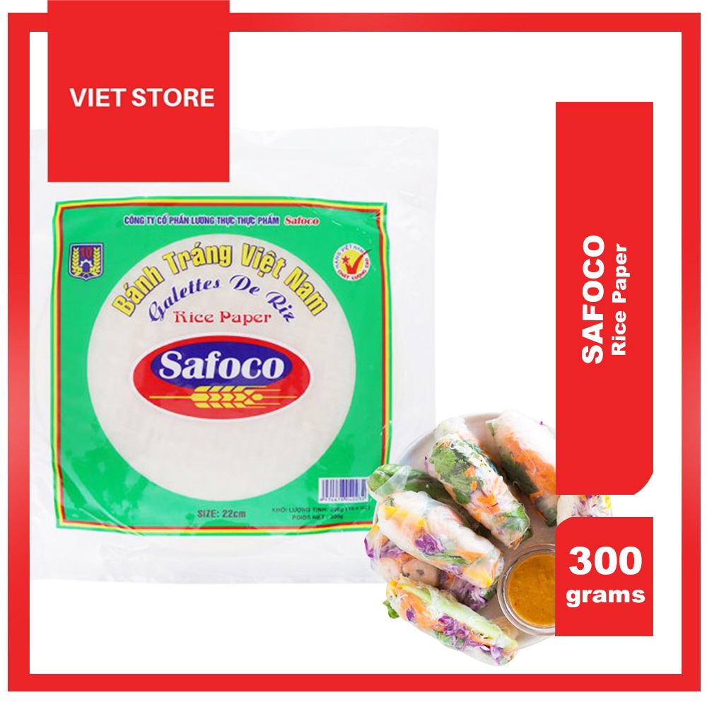 Viet Store Safoco Rice Paper for Fresh Spring Rolls Vietnam 300grams ...
